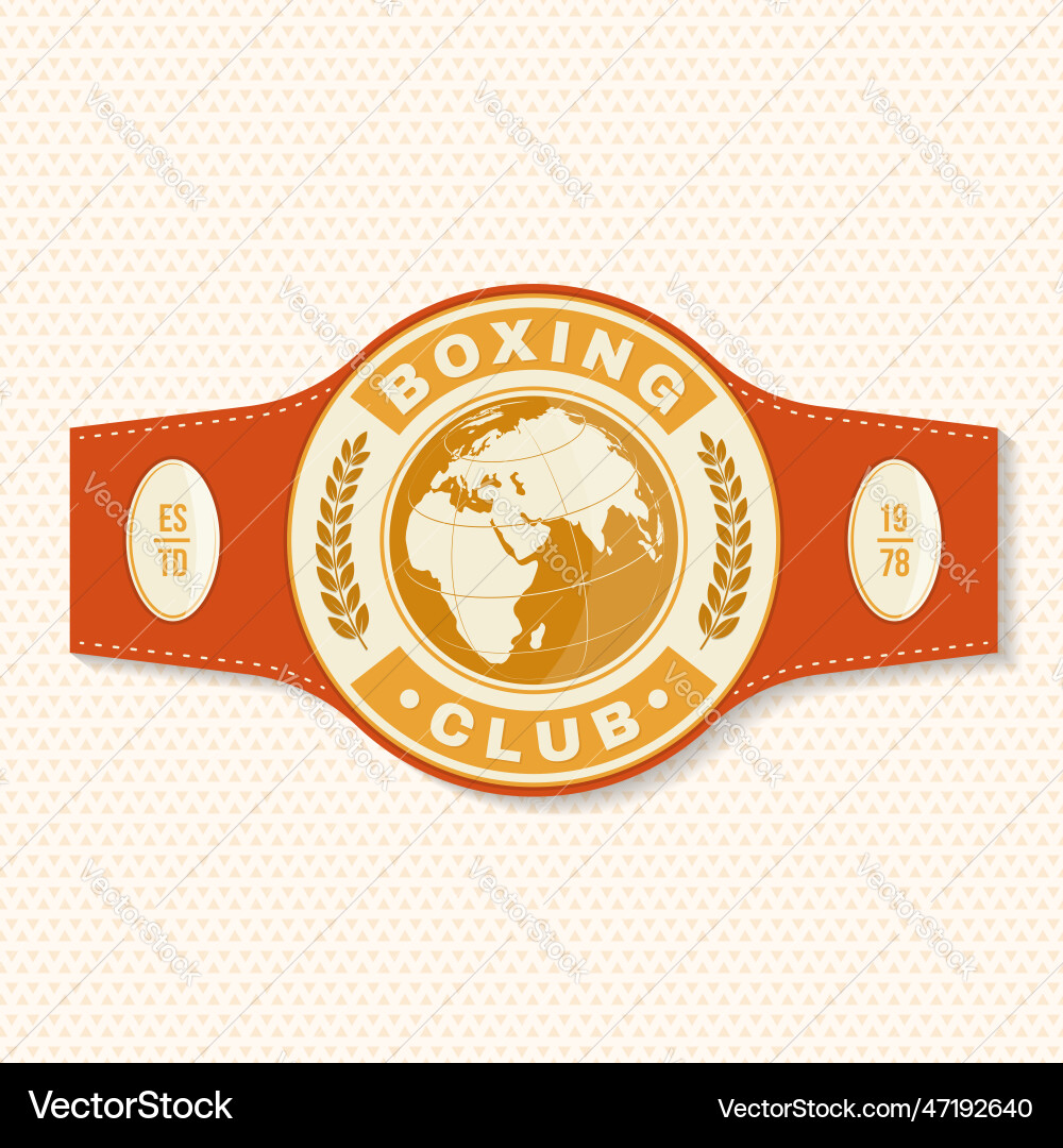 Boxing club badge logo patch design Royalty Free Vector