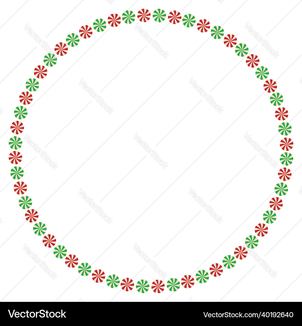 Circle colorful candies round frame art Royalty Free Vector