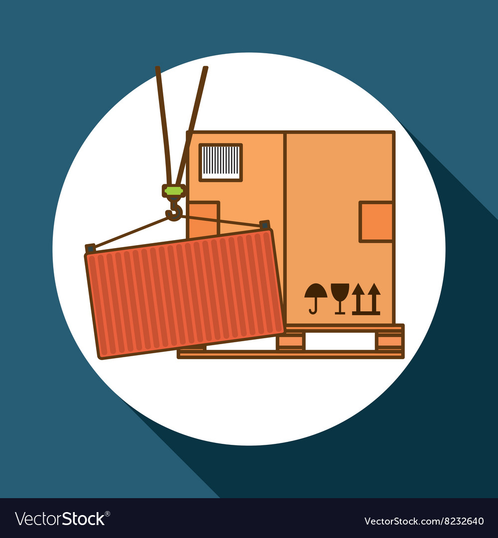 Container icon design Royalty Free Vector Image