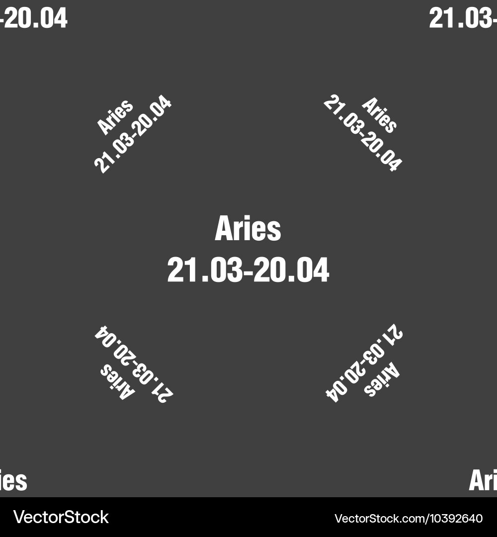 Decorative zodiac aries sign seamless pattern Vector Image