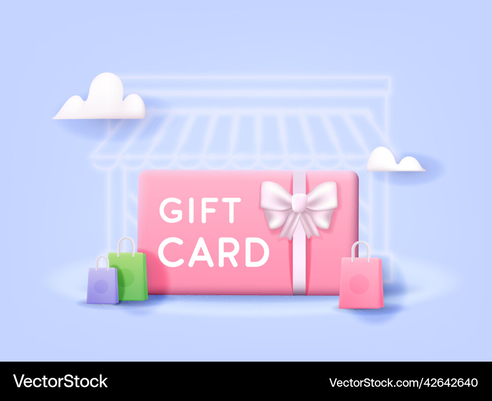 Gift card and promotion strategy voucher Vector Image