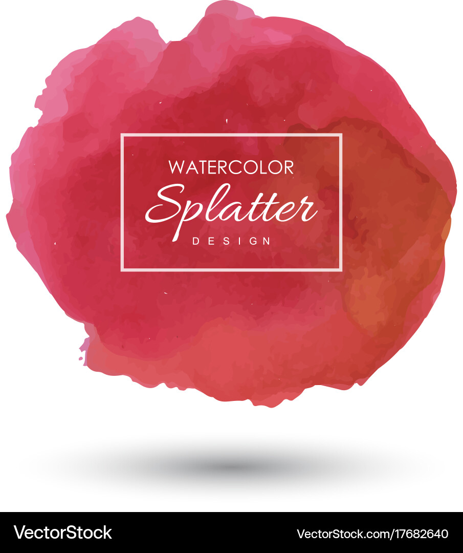 Hand drawn watercolor splatter designs Royalty Free Vector