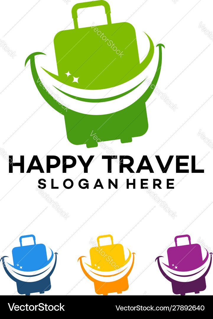 Happy shop logo designs fun store template Vector Image