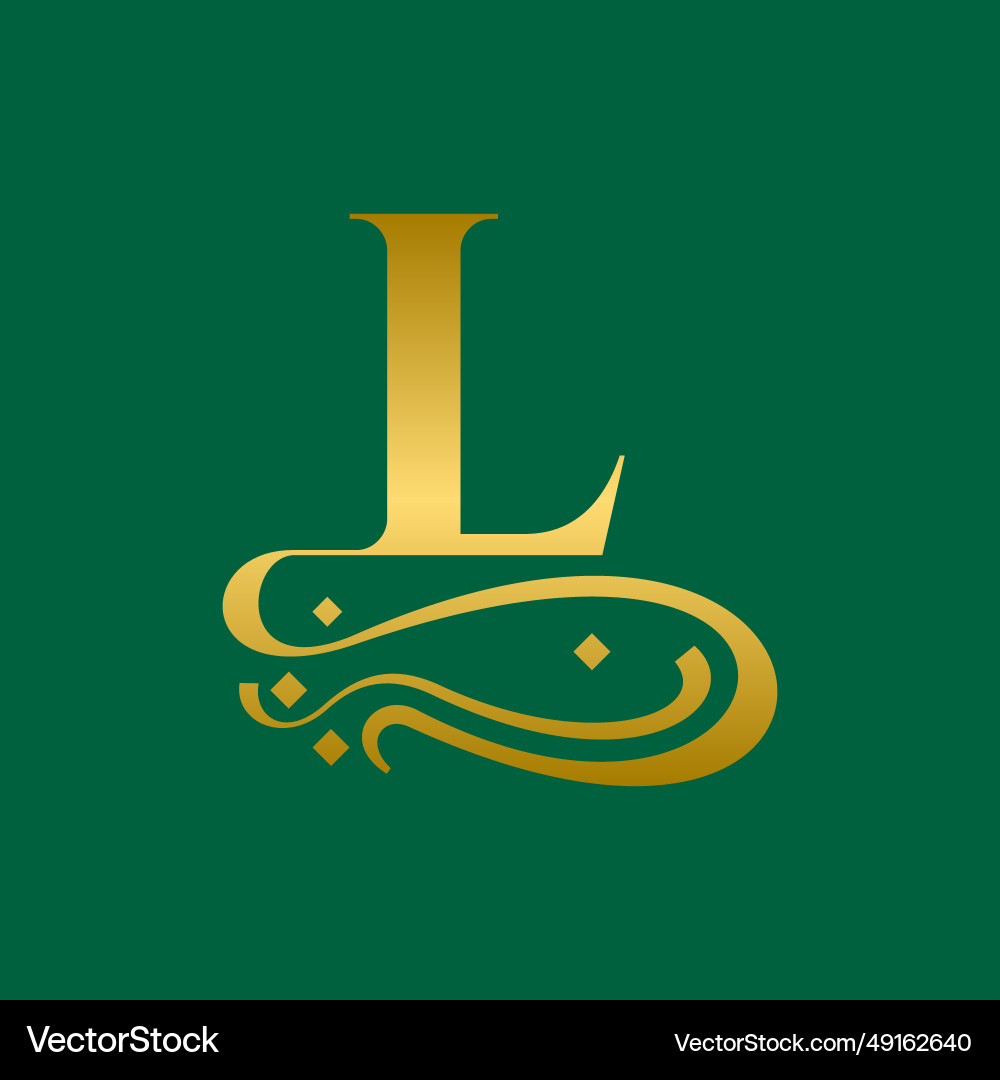 Letter l logo capital for monograms Royalty Free Vector