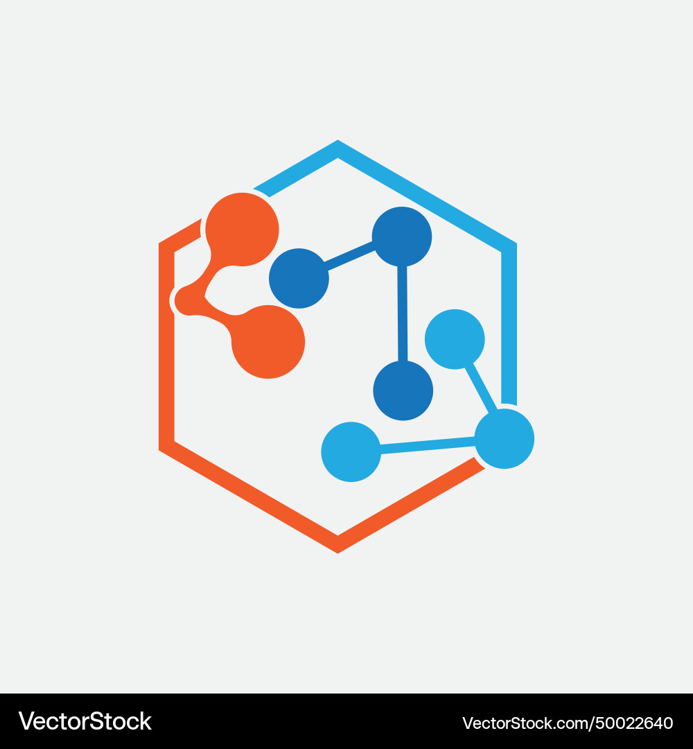 Molecule logo icon template Royalty Free Vector Image