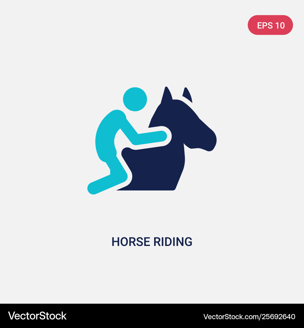 Two color horse riding icon from activity Vector Image
