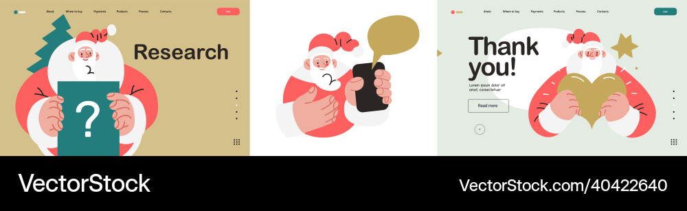 Web santa - a corporative website page templates Vector Image