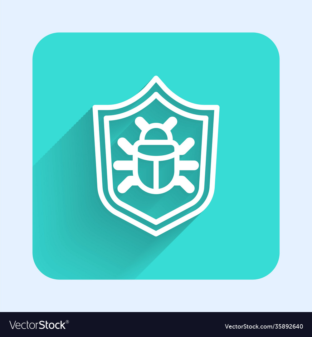 White Line System Bug Concept Icon Isolated With Vector Image