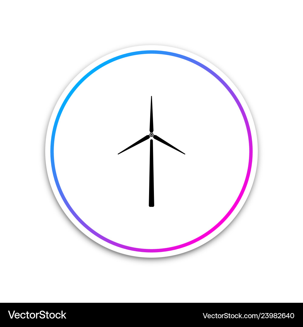 Wind turbine icon isolated on white background Vector Image