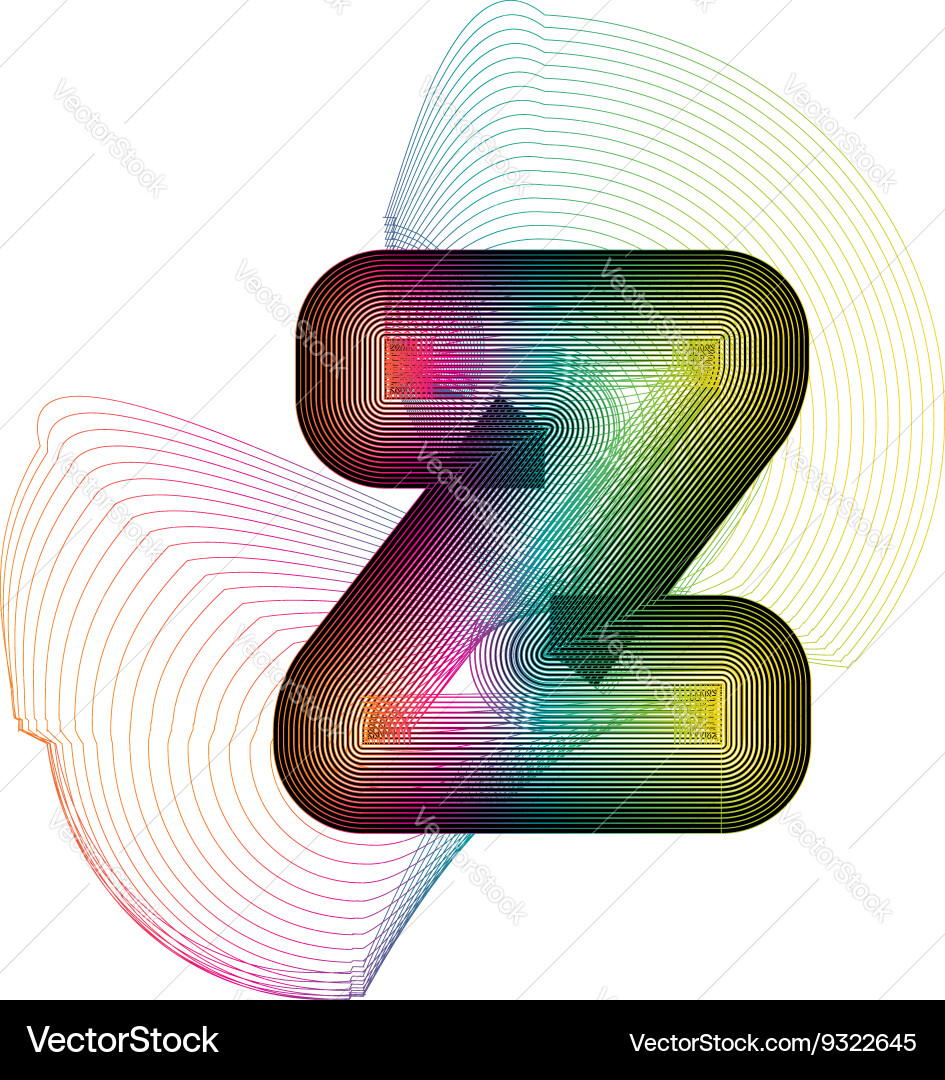 Abstract colorful letter z Royalty Free Vector Image
