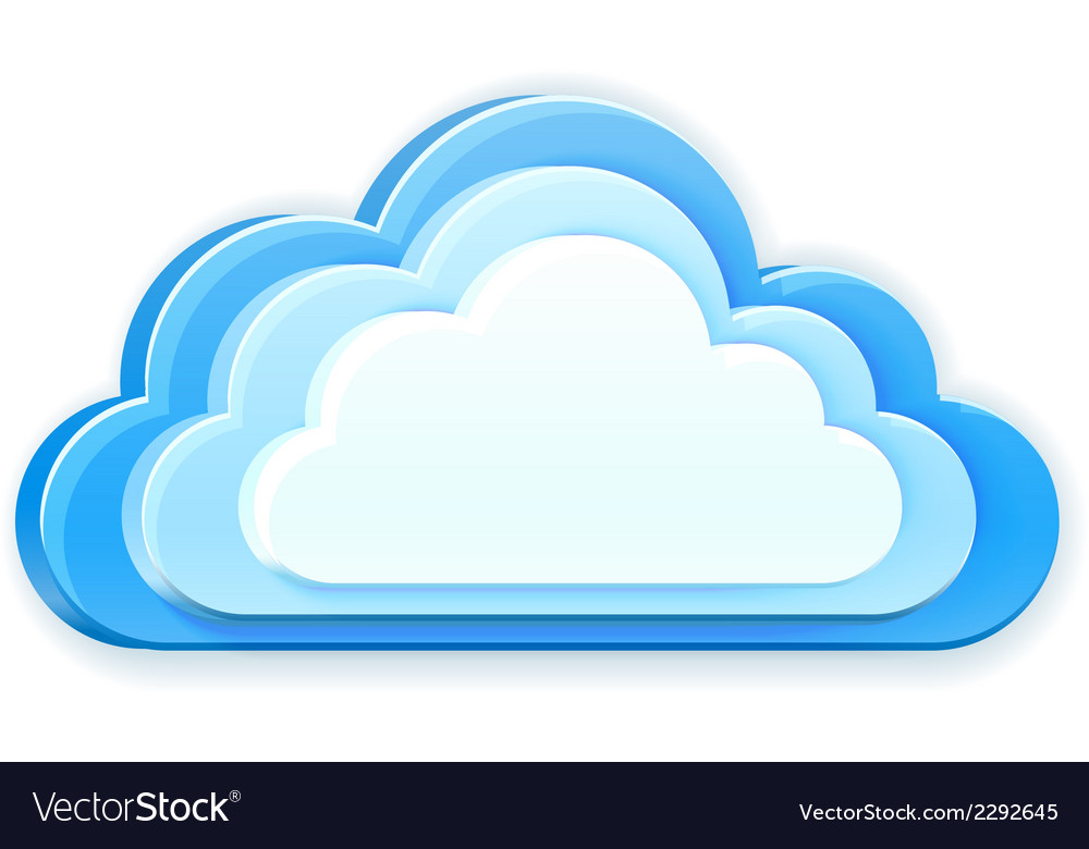 Blue cloud Royalty Free Vector Image - VectorStock