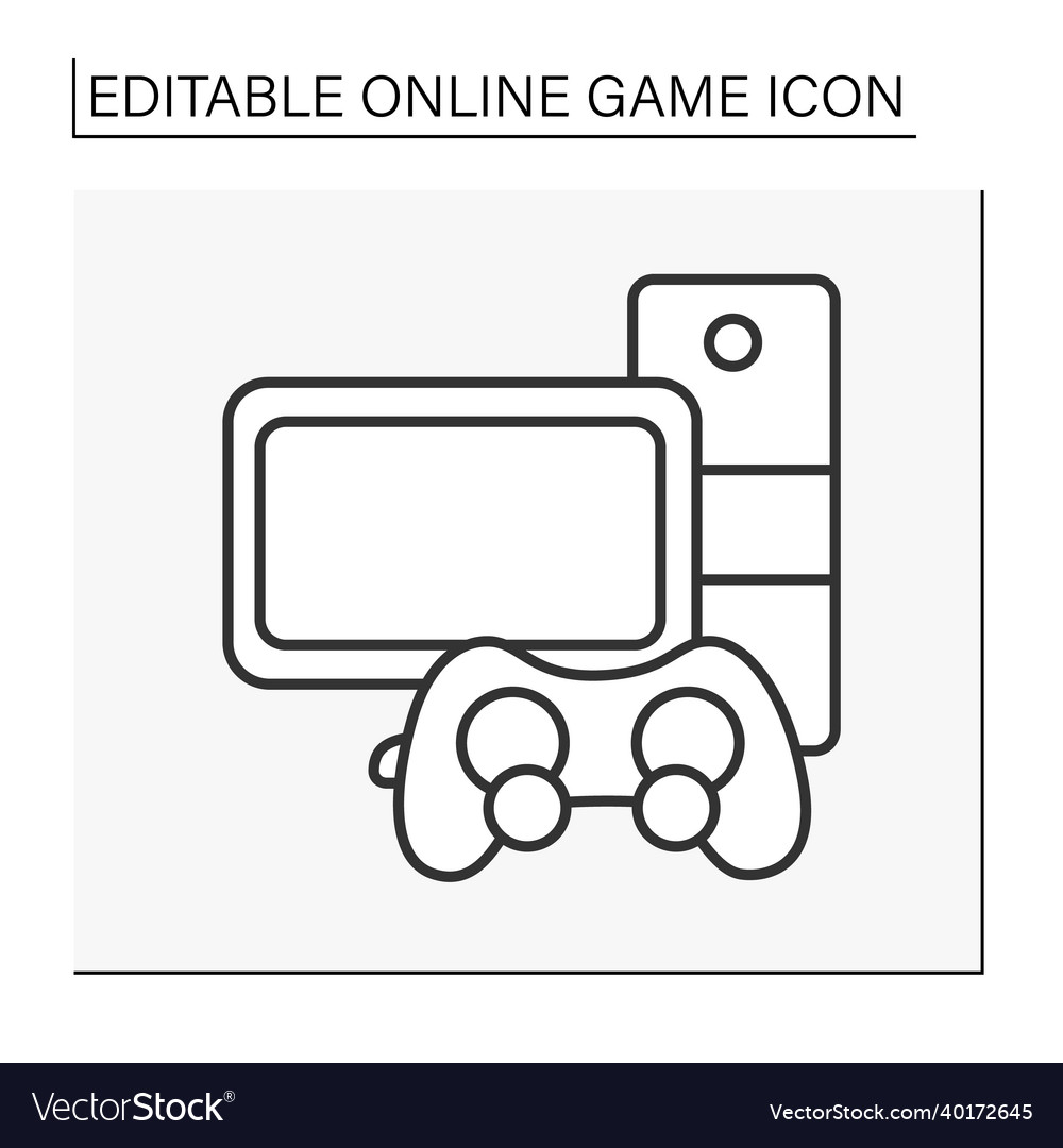 Computer line icon Royalty Free Vector Image - VectorStock