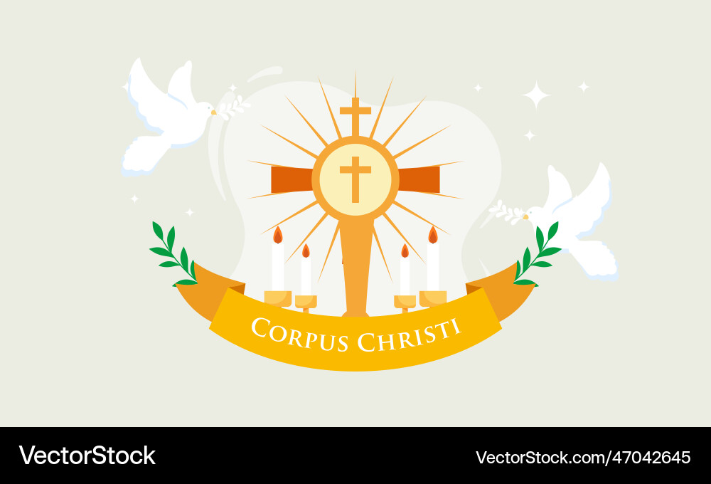 Corpus christi catholic religious holiday Vector Image