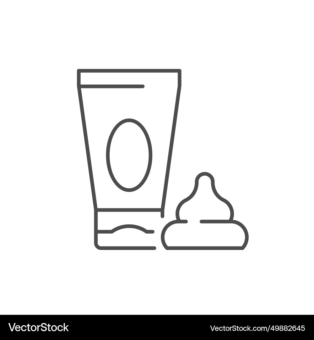 Cosmetic cream line outline icon Royalty Free Vector Image