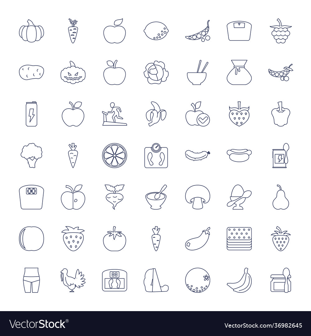 Diet icons Royalty Free Vector Image - VectorStock