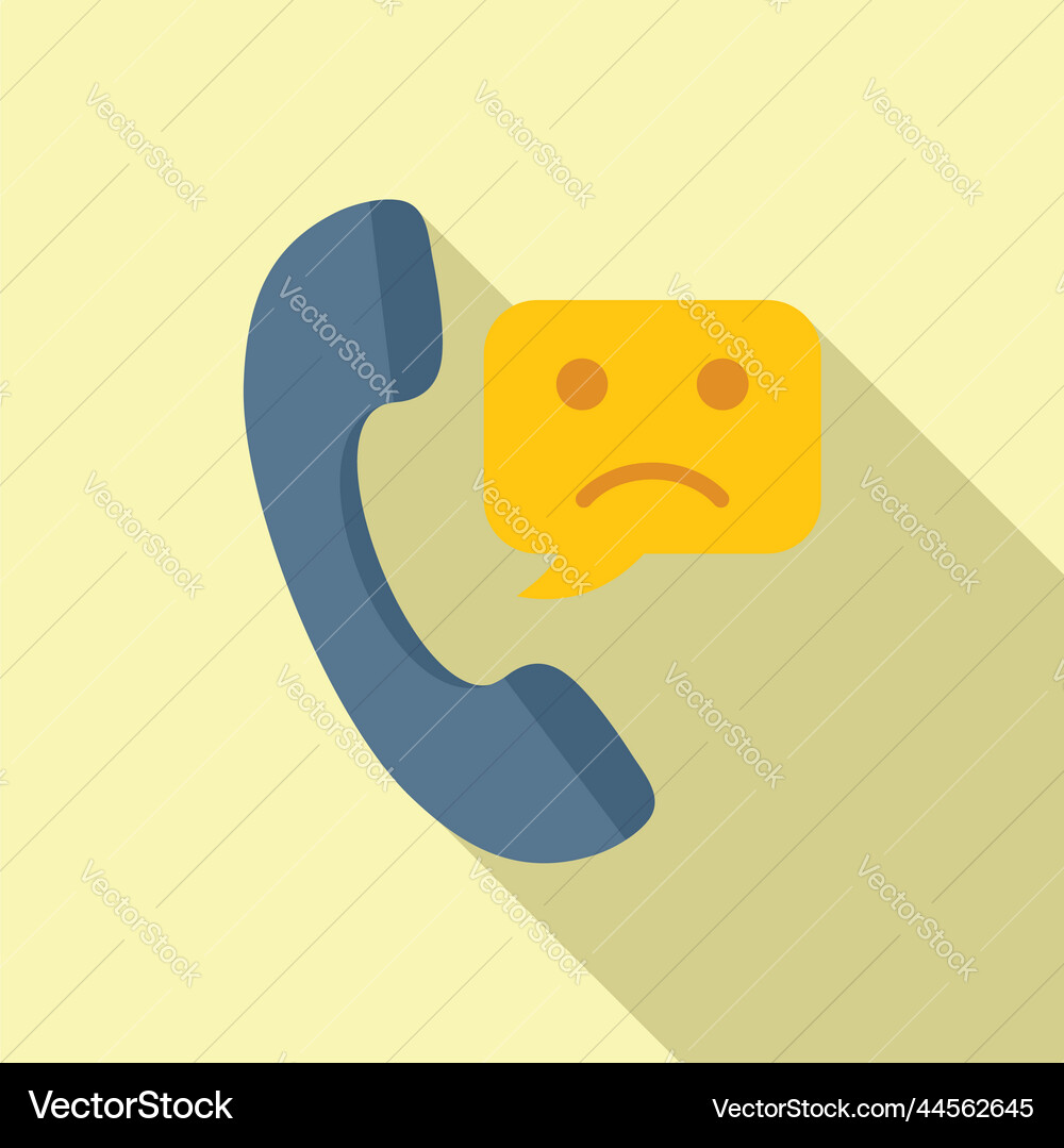 Dislike call icon flat social media Royalty Free Vector