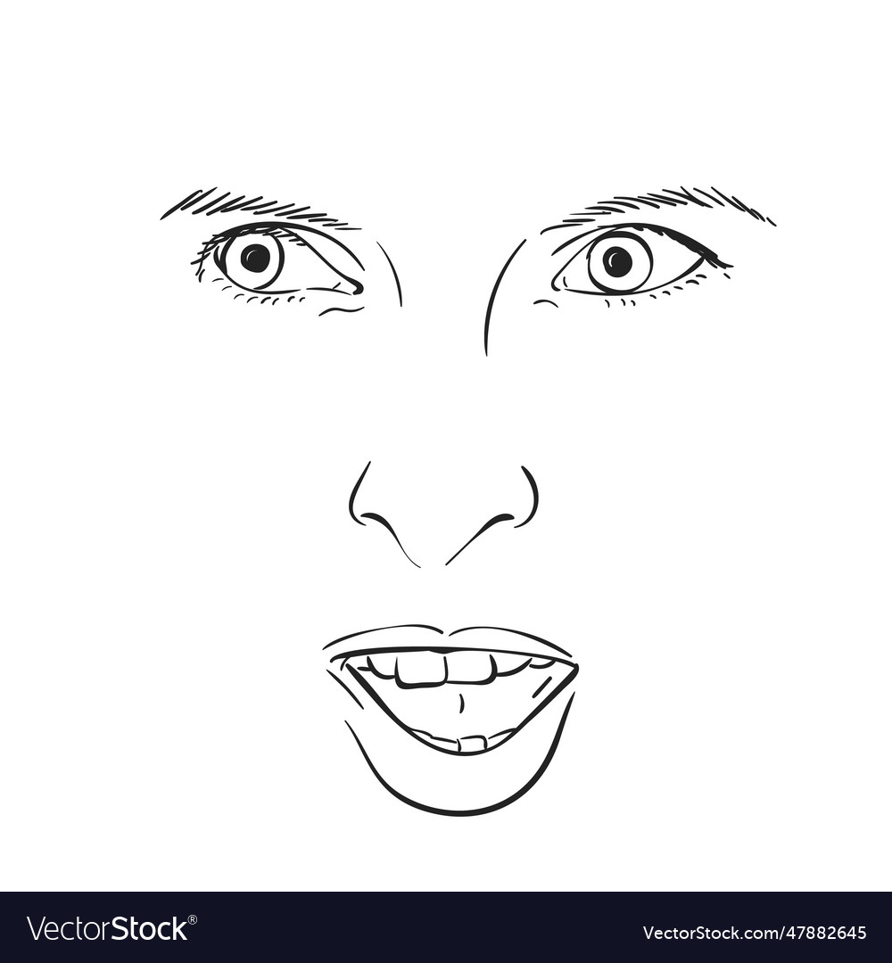 Face Royalty Free Vector Image - VectorStock