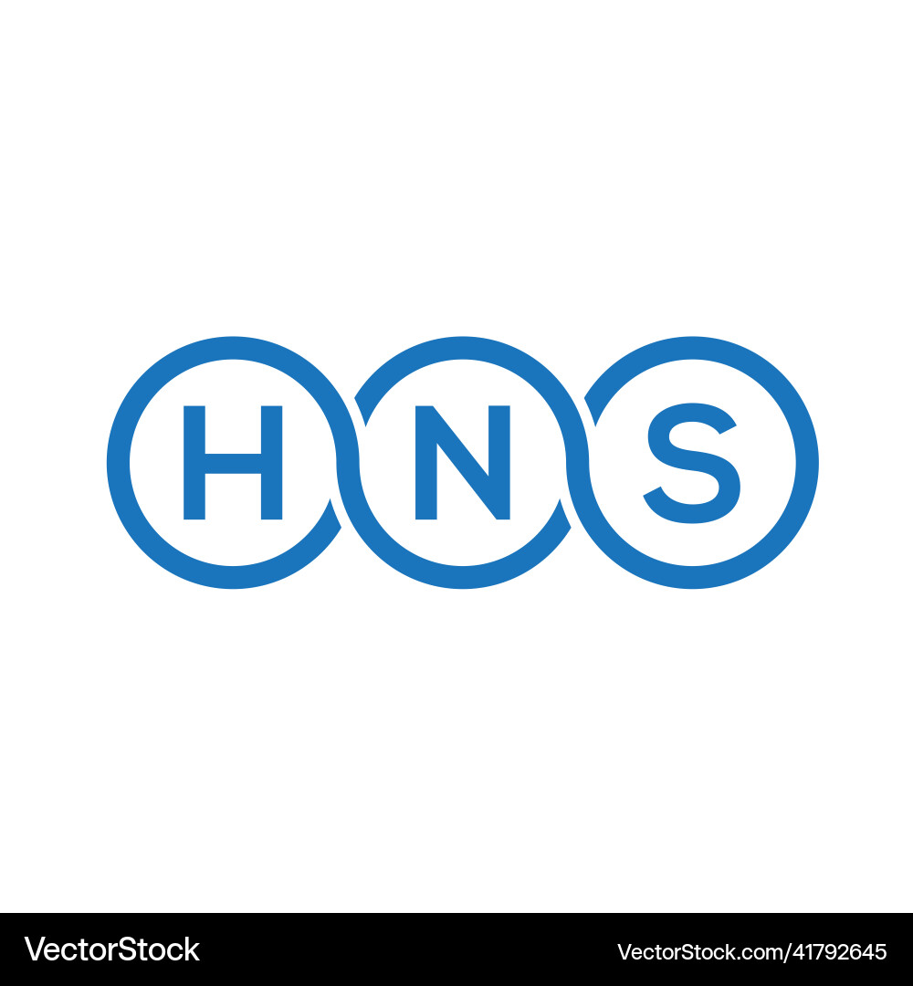 Hns letter logo design on white background Vector Image