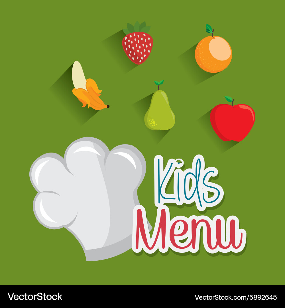 Kids food design Royalty Free Vector Image - VectorStock