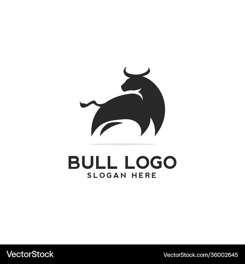 Minimalist bull logo design simple modern template