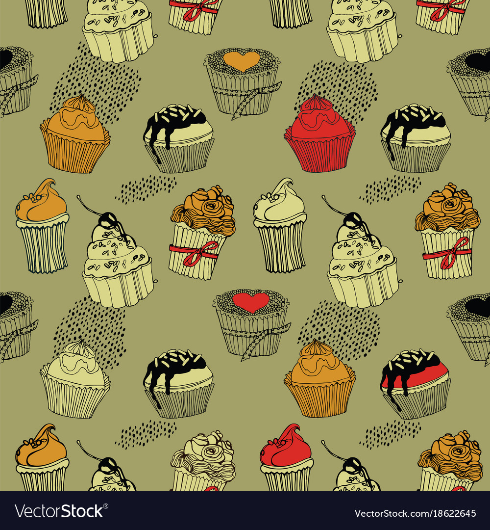 Tea pattern design Royalty Free Vector Image - VectorStock