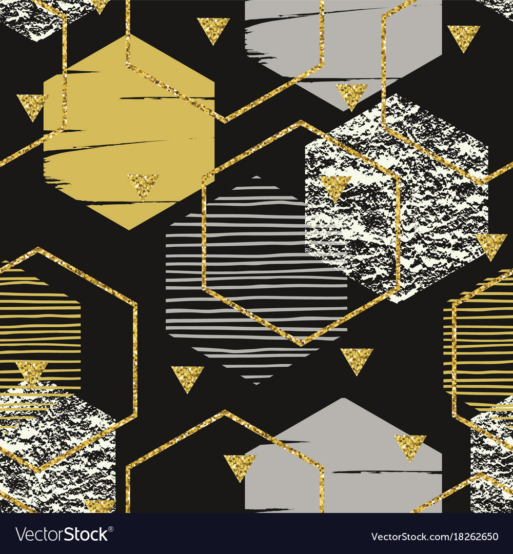 Abstract geometric seamless repeat pattern Vector Image