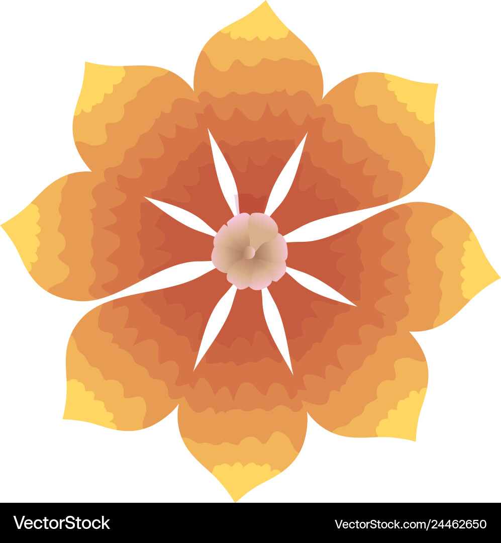 Beautiful flower decorative icon Royalty Free Vector Image