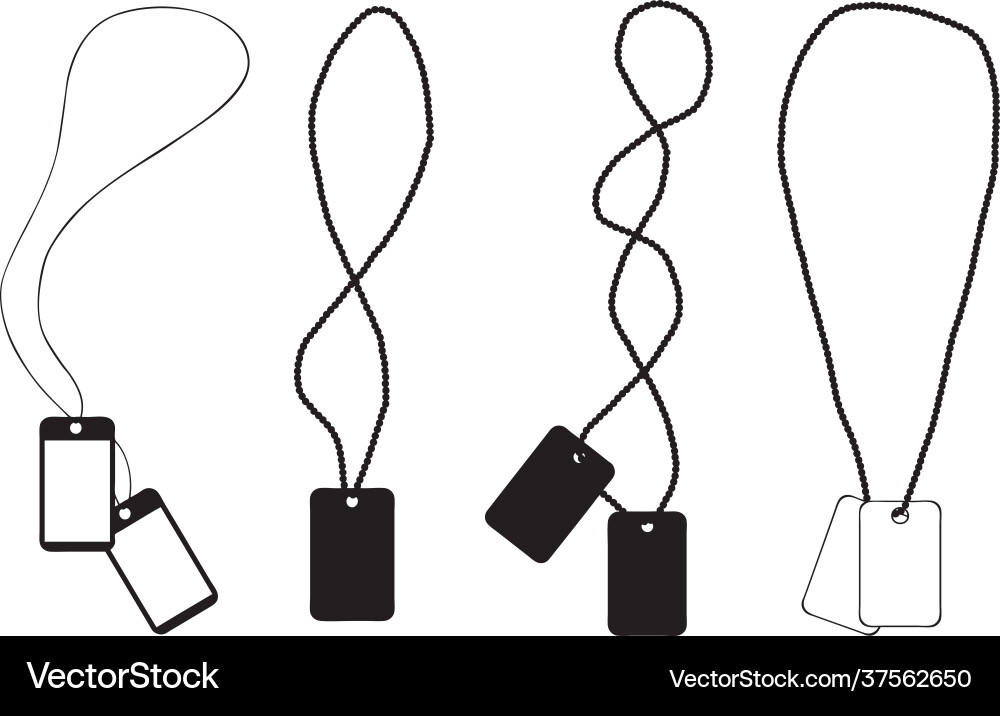 Dog tags set Royalty Free Vector Image - VectorStock