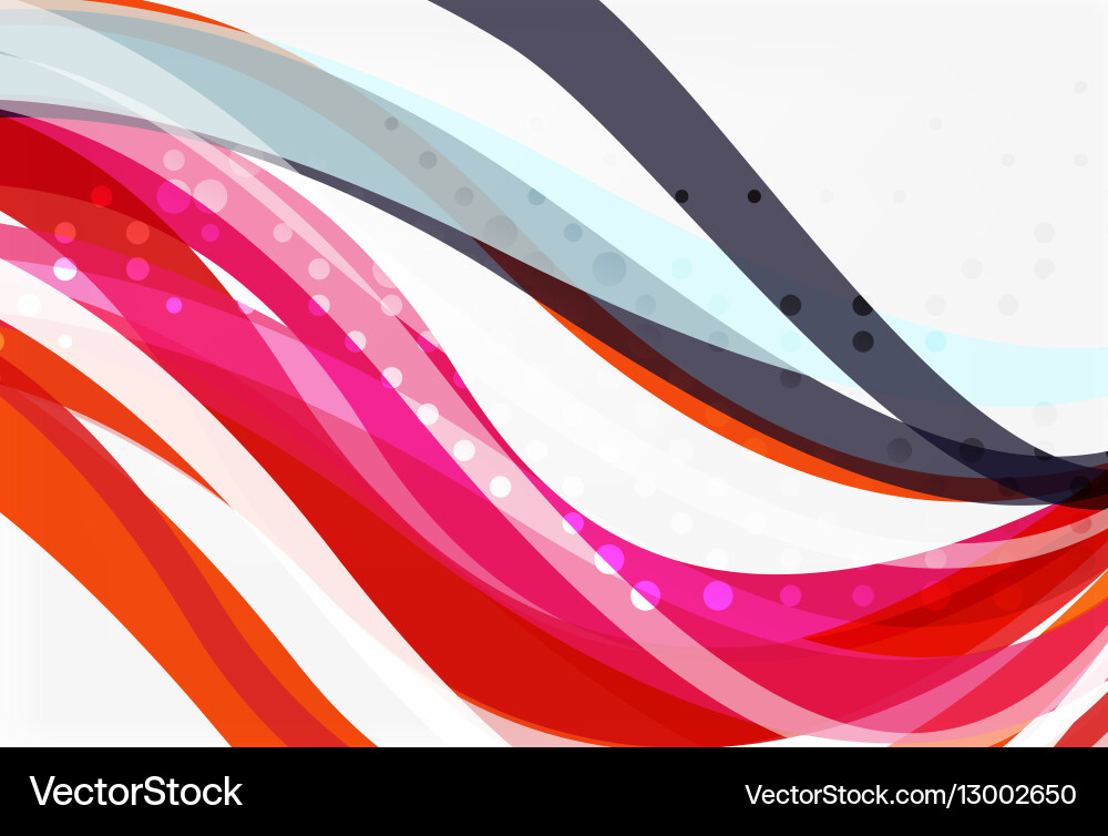 Elegant colorful wave stripes Royalty Free Vector Image