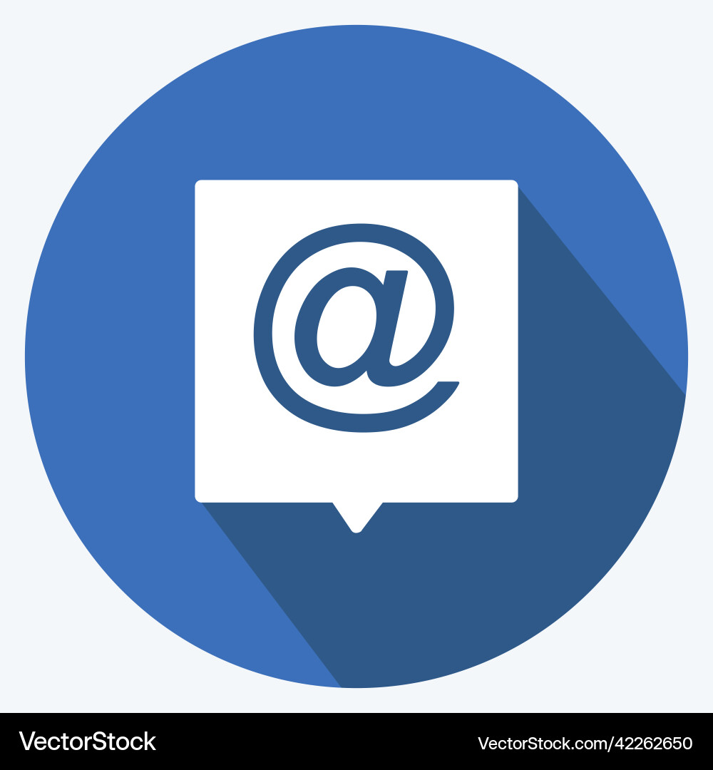 Icon email suitable for education symbol long Vector Image