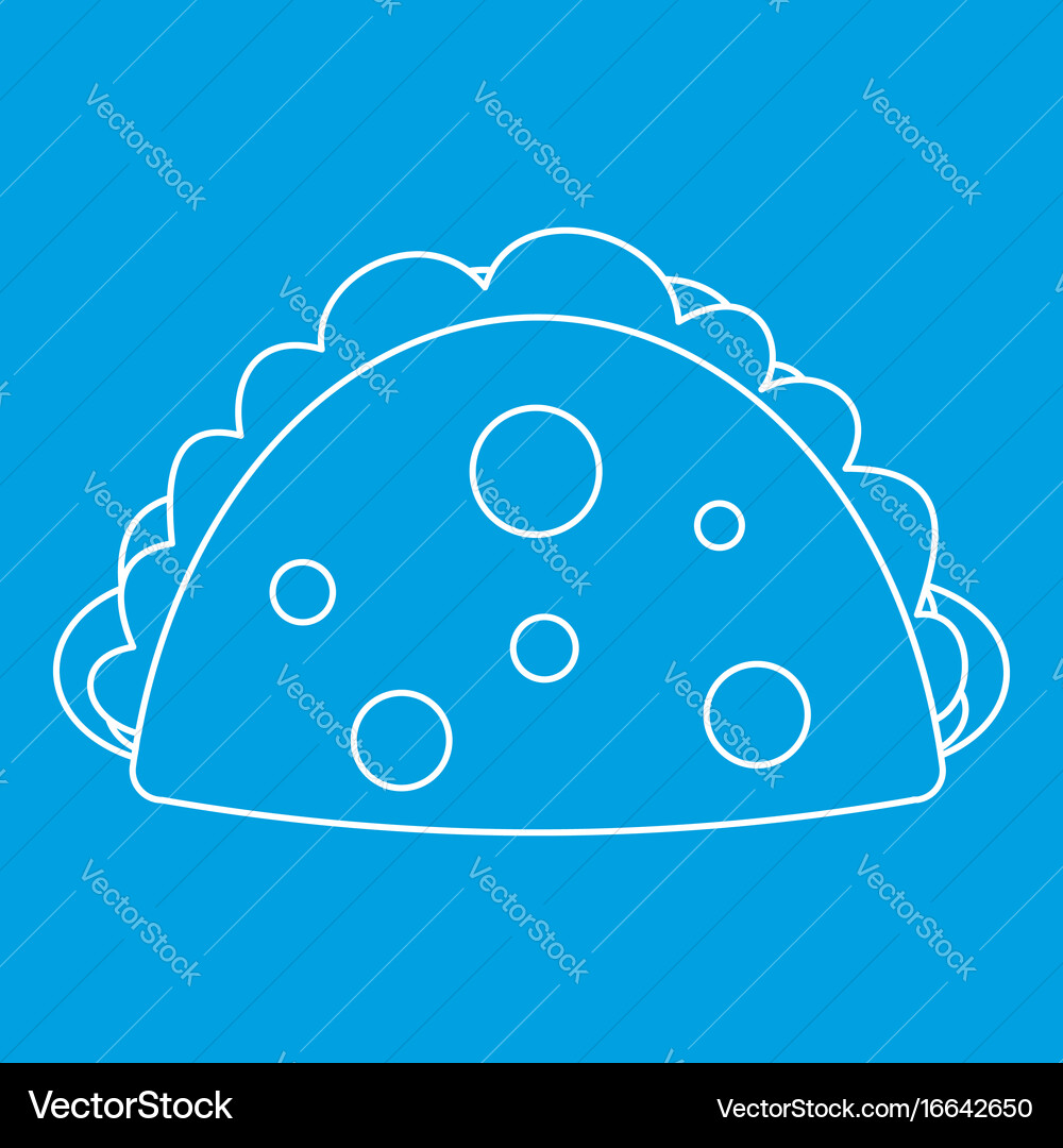 Meat pie icon outline style Royalty Free Vector Image