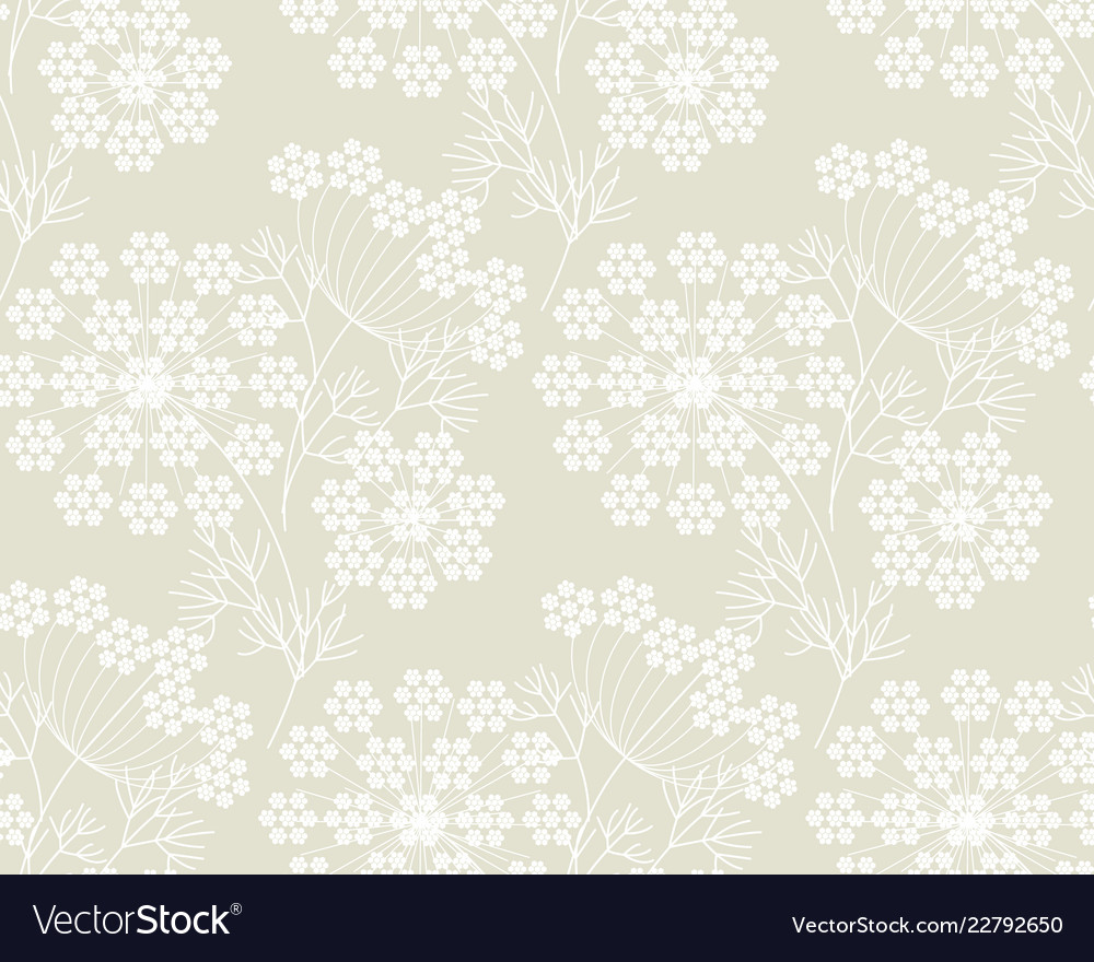 Modern shapes dill or fennel seamless pattern Vector Image Modern shapes dill or fennel seamless pattern Vector Image