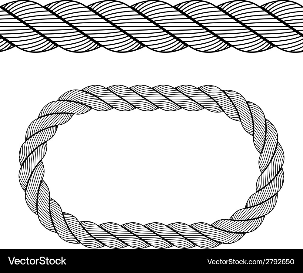 Seamless black rope symbol Royalty Free Vector Image