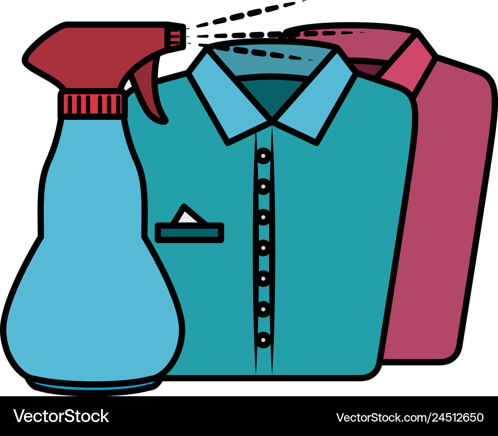 Shirts and clothes laundry service Royalty Free Vector Image