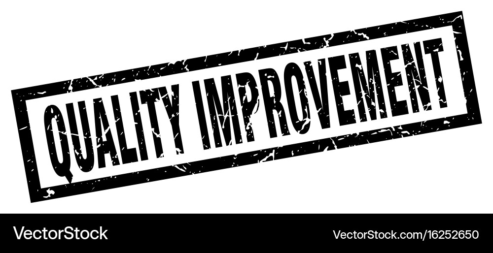 Square grunge black quality improvement stamp Vector Image