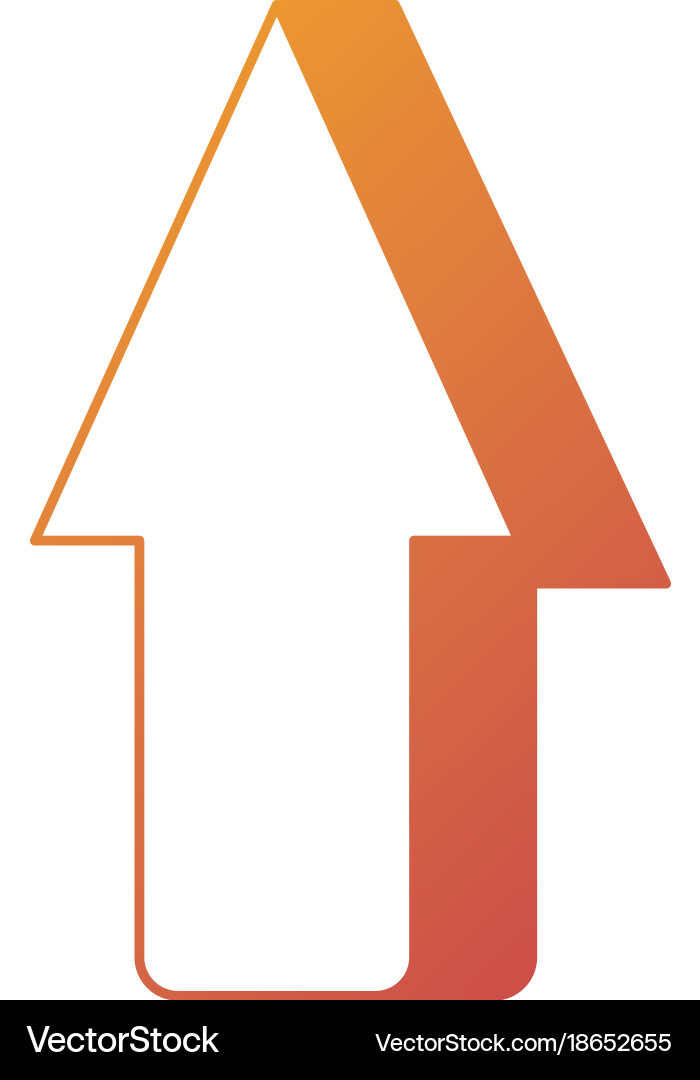 Arrow showing to the top icon Royalty Free Vector Image