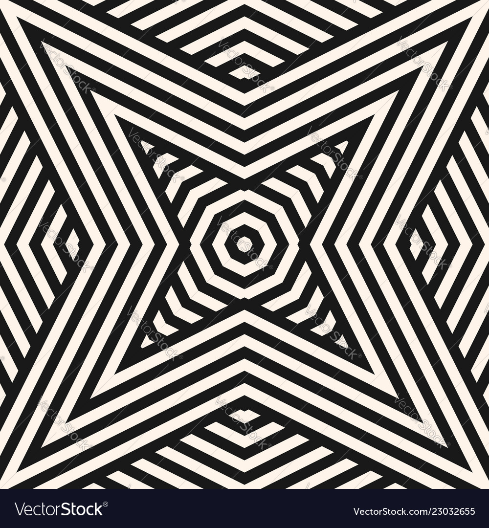Black and white geometric seamless star pattern Vector Image Black and white geometric seamless star pattern Vector Image