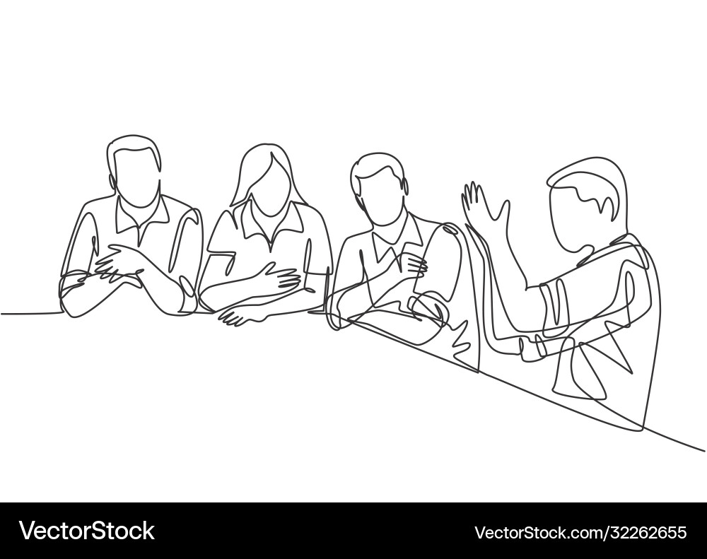 Business talk and discussion concept one single Vector Image