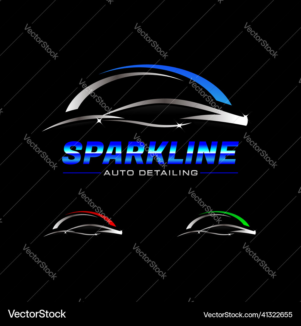 Car auto detail logo design template Royalty Free Vector