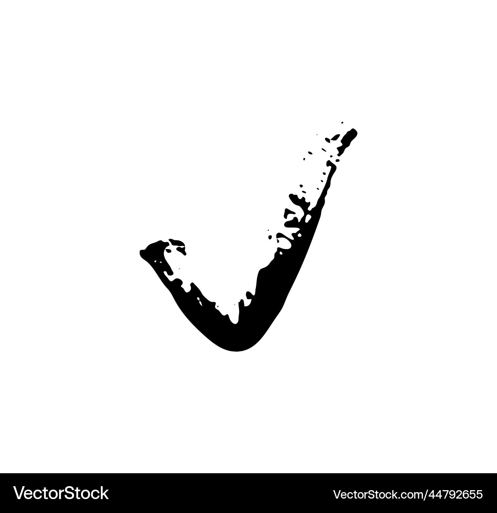 Checkbox check signs v x chalk and brush Vector Image