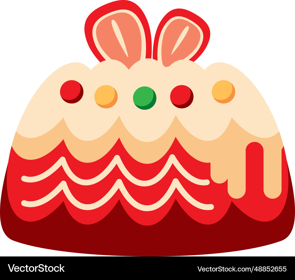 Christmas dessert sweet cake Royalty Free Vector Image