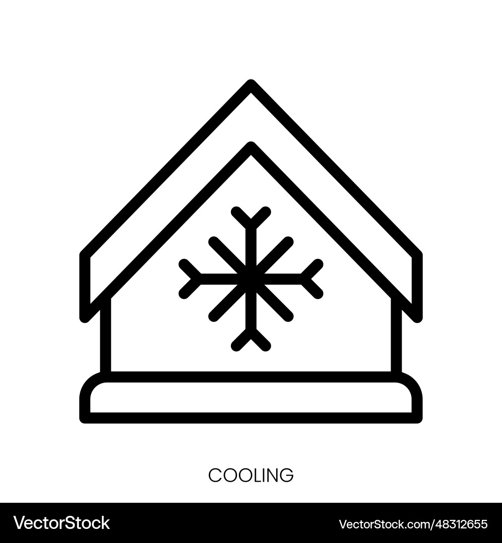 Cooling icon line art style design isolated Vector Image