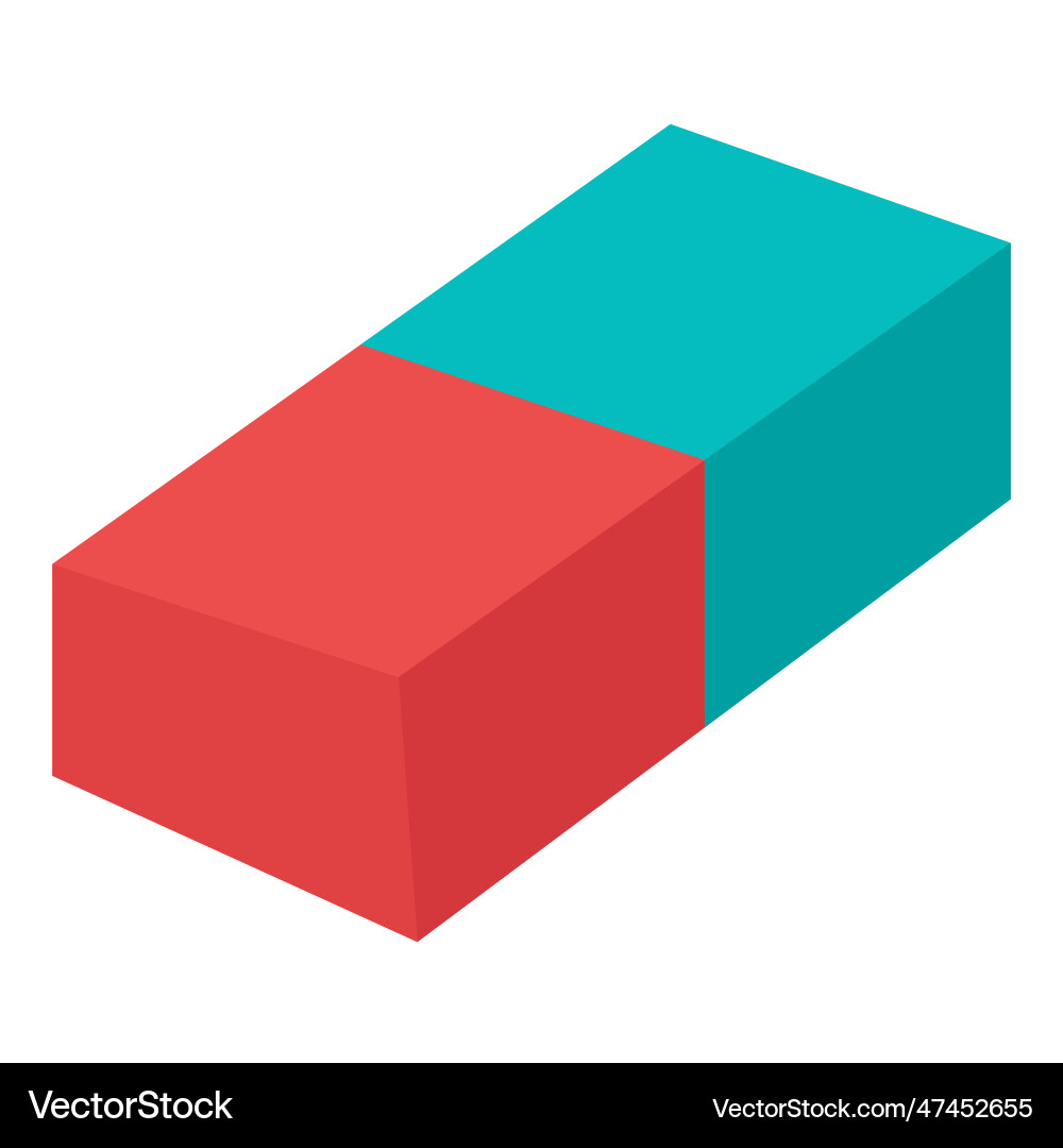 Eraser school and office supplies Royalty Free Vector Image