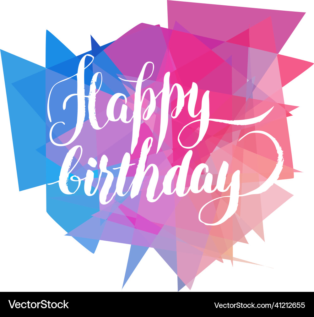 Happy birthday lettering Royalty Free Vector Image