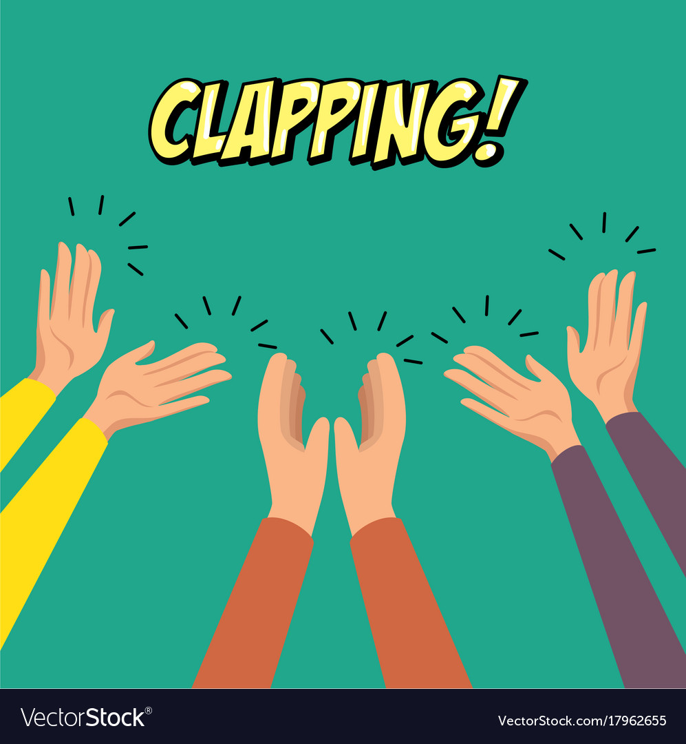 Human hands clapping ovation applaud Royalty Free Vector