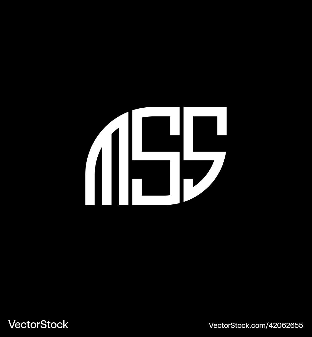 Mss letter logo design on black background Vector Image
