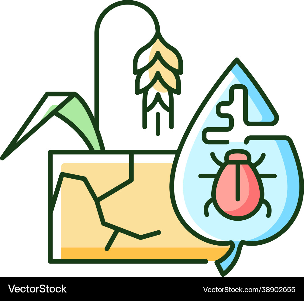 Production risks rgb color icon Royalty Free Vector Image