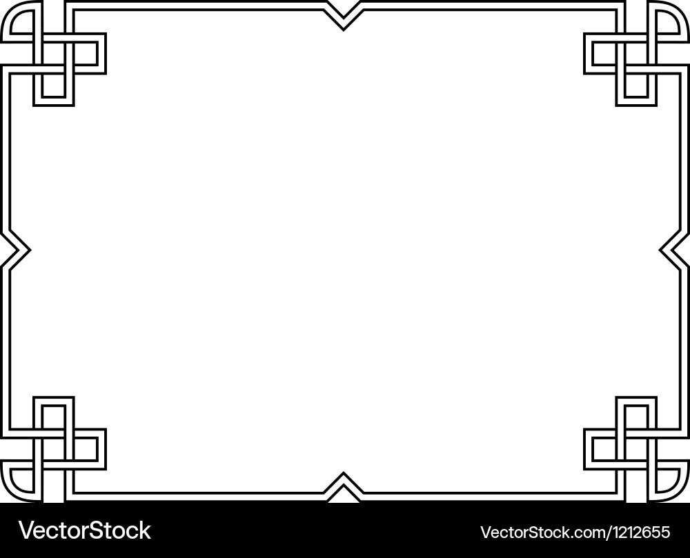 Roman style black ornamental decorative frame Vector Image