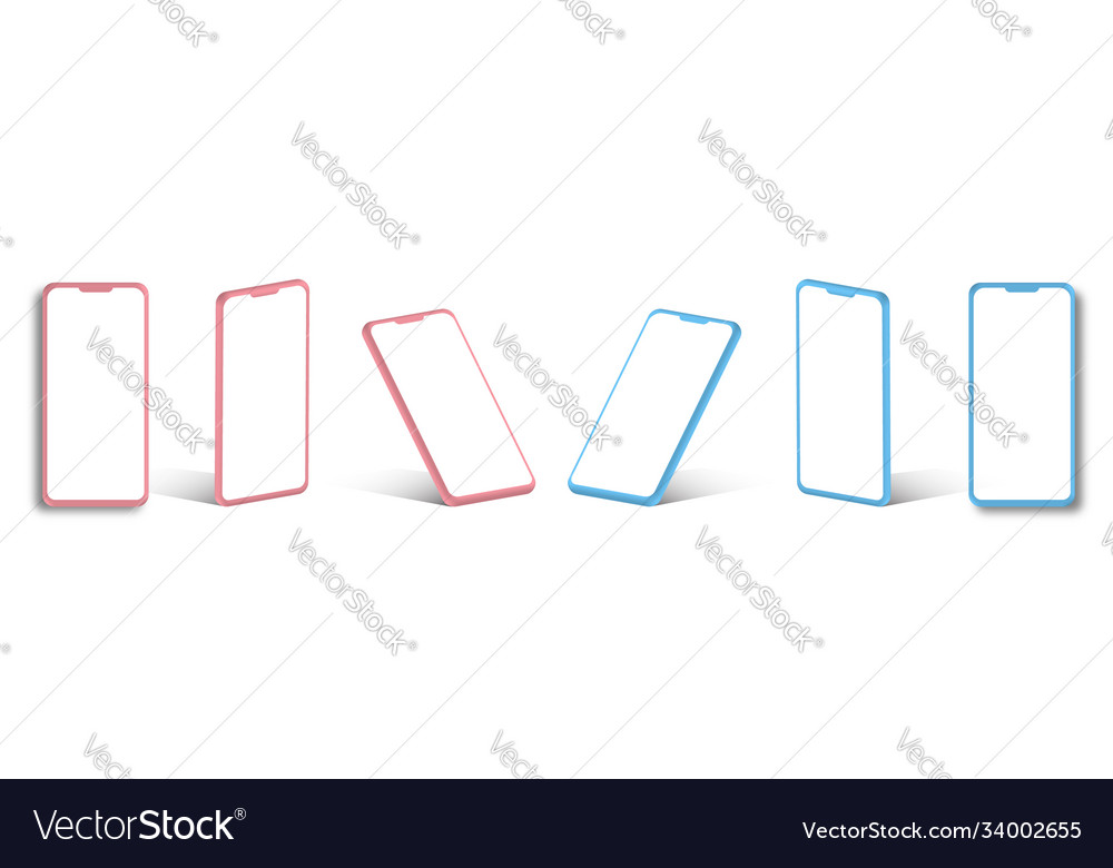 Smartphone frame with blank display telephones Vector Image