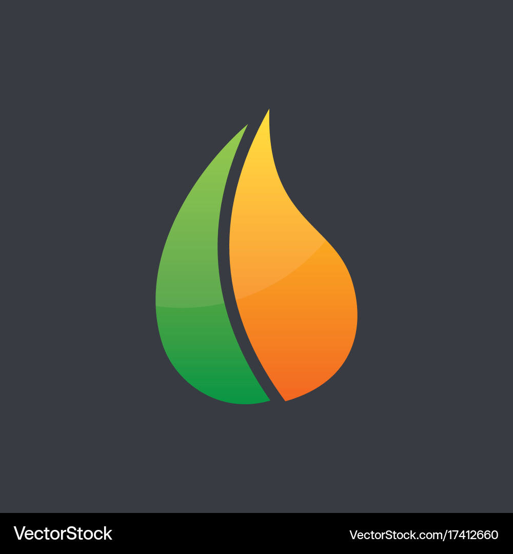 Abstract waterdrop business logo Royalty Free Vector Image